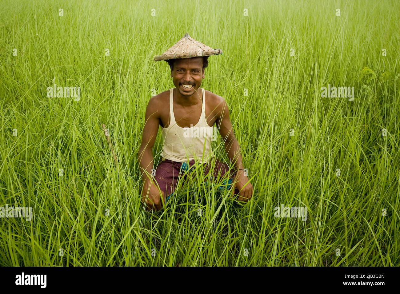 Portrait of a farmer. Meherpur, Bangladesh. June 28, 2007 Stock Photo ...