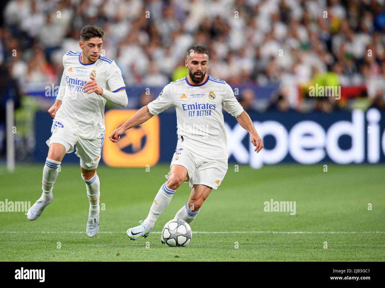 Daniel CARVAJAL (real) action, l. Fede VALVERDE (Real) Soccer Champions ...