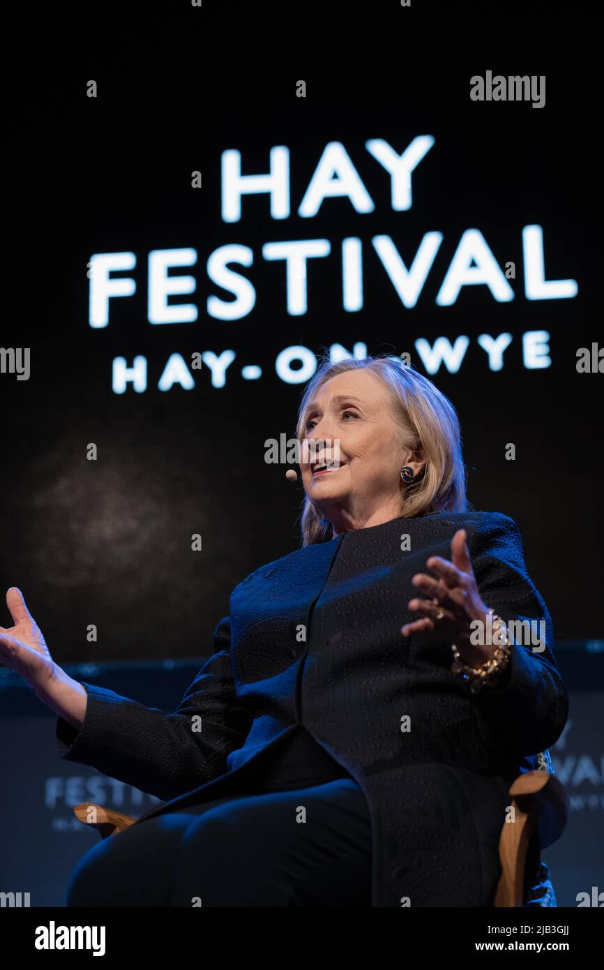 Hay-on-Wye, Wales, UK. 2nd June, 2022. Hillary Rodham Clinton in ...