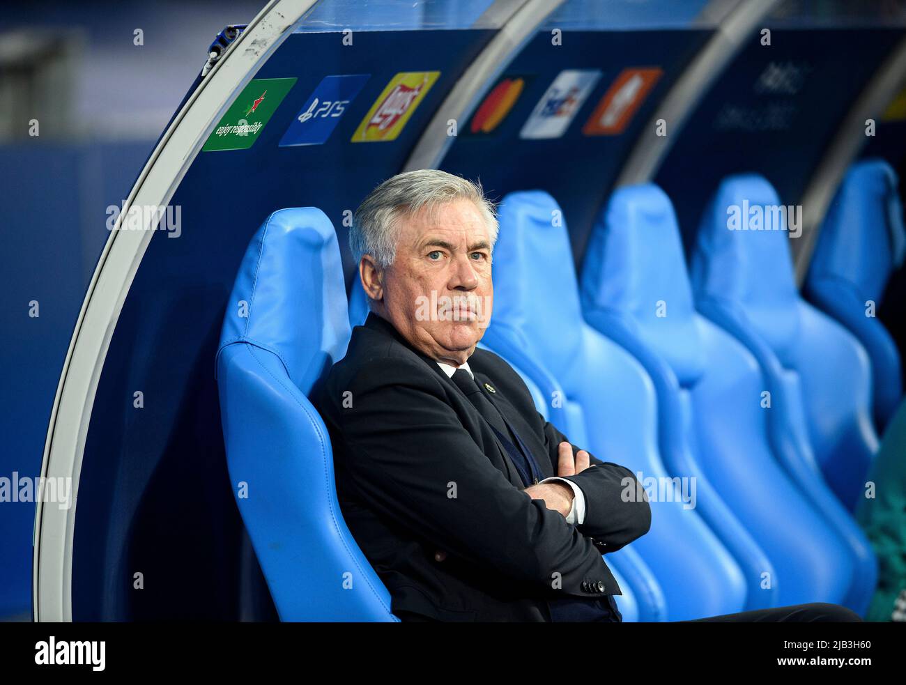 coach Carlo ANCELOTTI (Real) Soccer Champions League Final 2022 ...