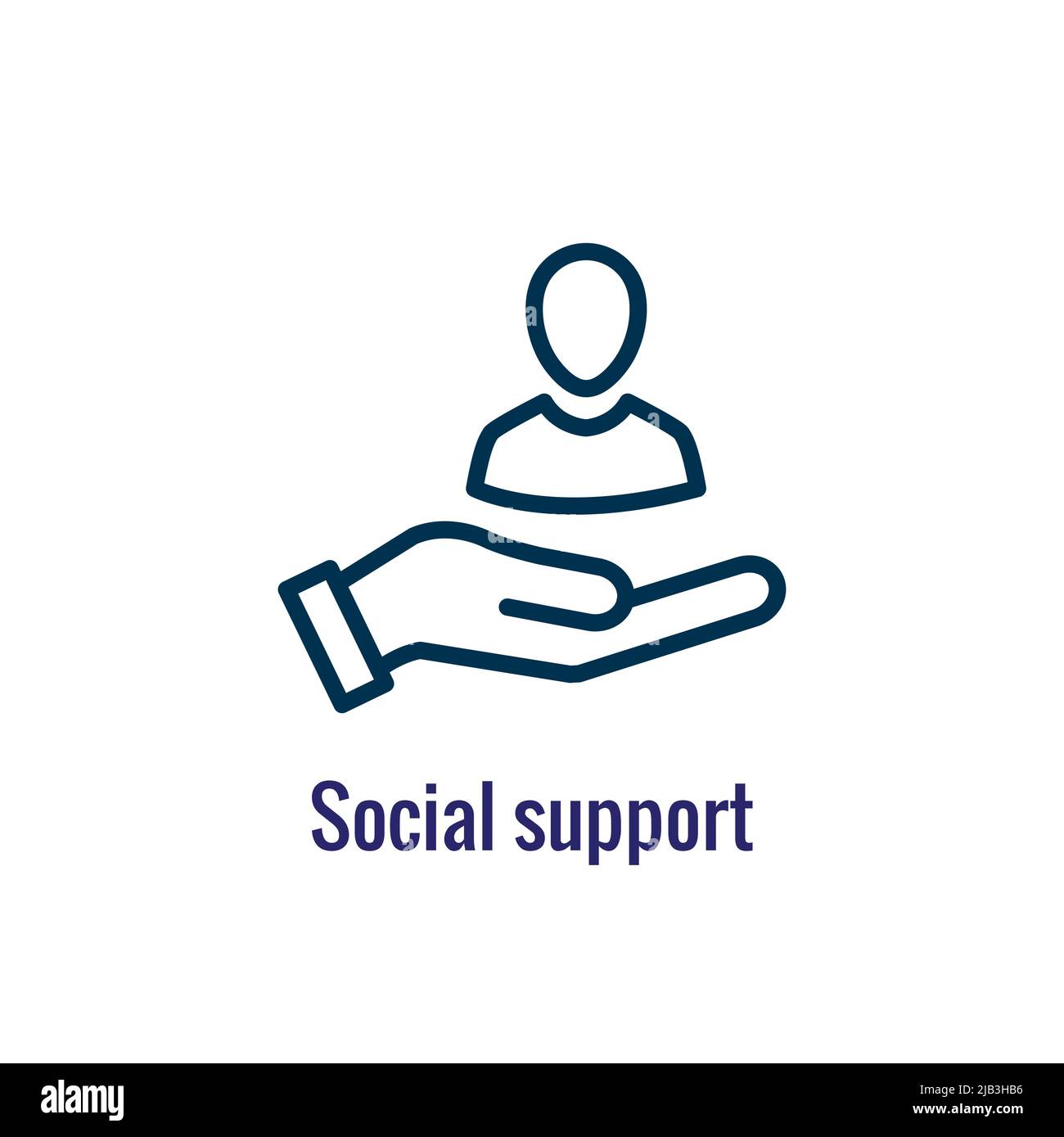Social or Society Icon showing image for social change and investment ...