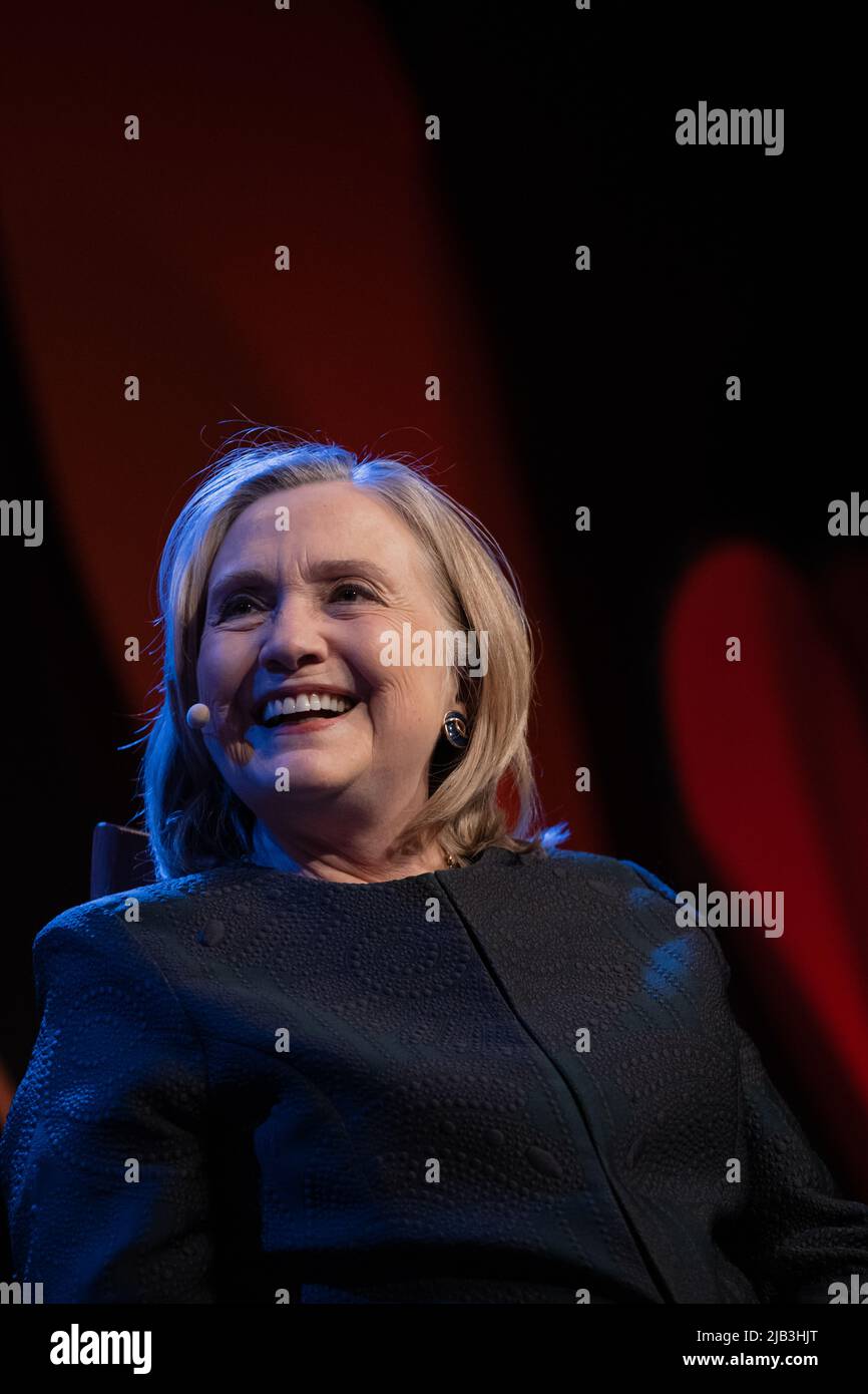 Hay-on-Wye, Wales, UK. 2nd June, 2022. Hillary Rodham Clinton in ...