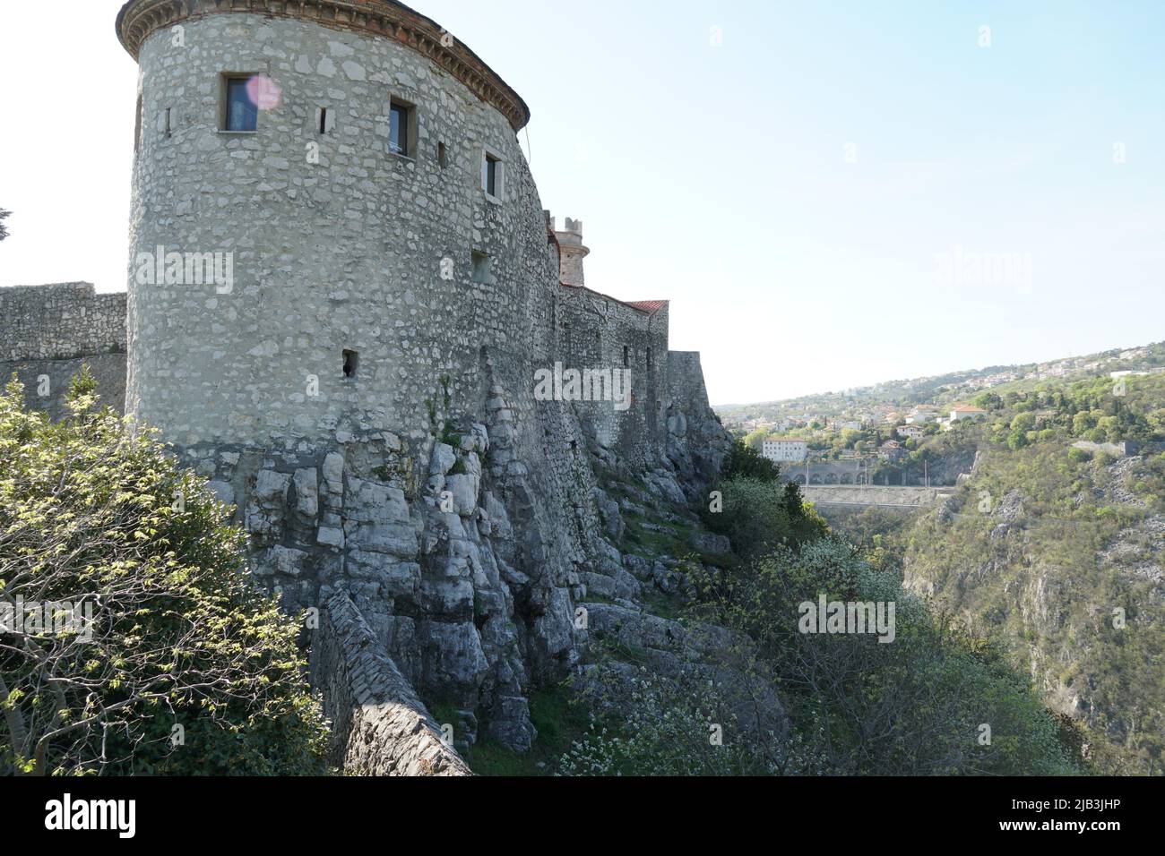 View on The Trsat Castle in Rijeka from opposite hill Stock Photo - Alamy