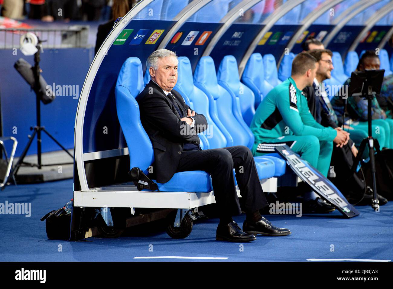 coach Carlo ANCELOTTI (Real) Soccer Champions League Final 2022 ...