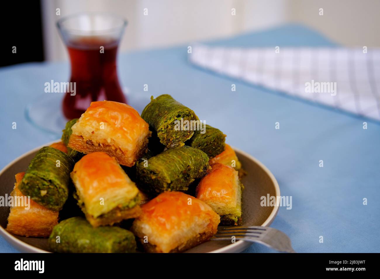 Traditional middle eastern, Turkish and Arabic sweet desert made of ...
