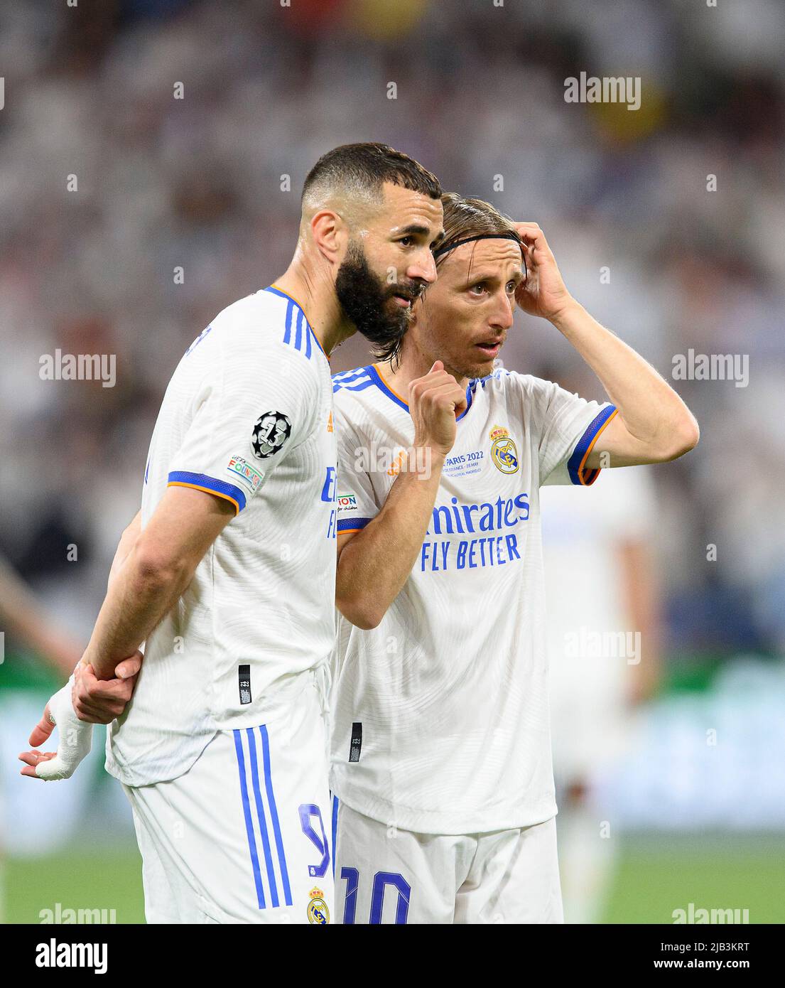 left to right Karim BENZEMA (Real), Luka MODRIC (Real) Soccer Champions ...