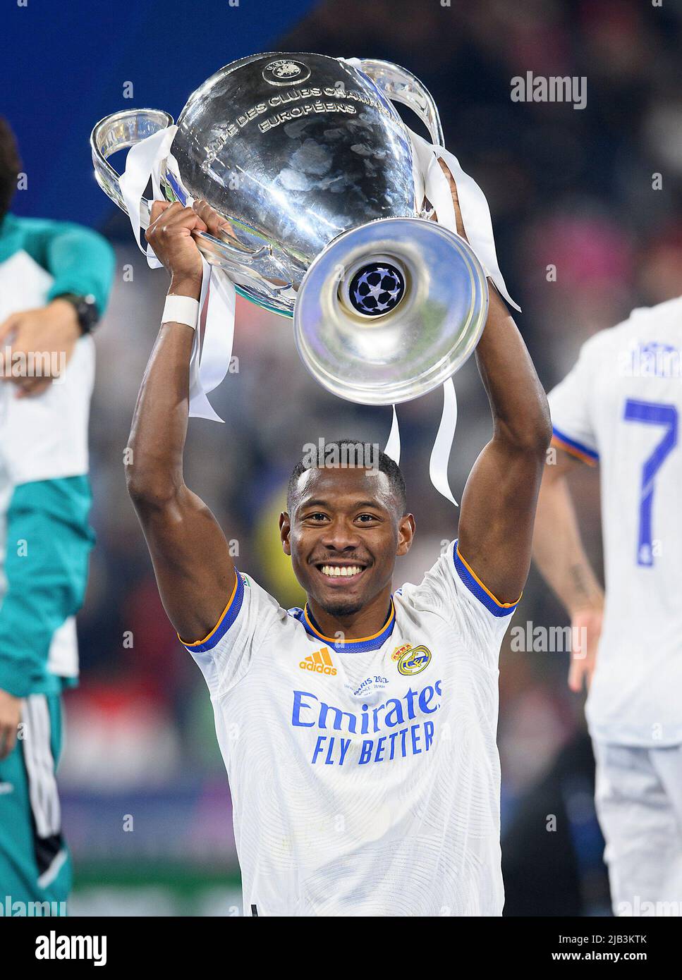 Award ceremony, David ALABA (Real) with cup, football Champions League ...