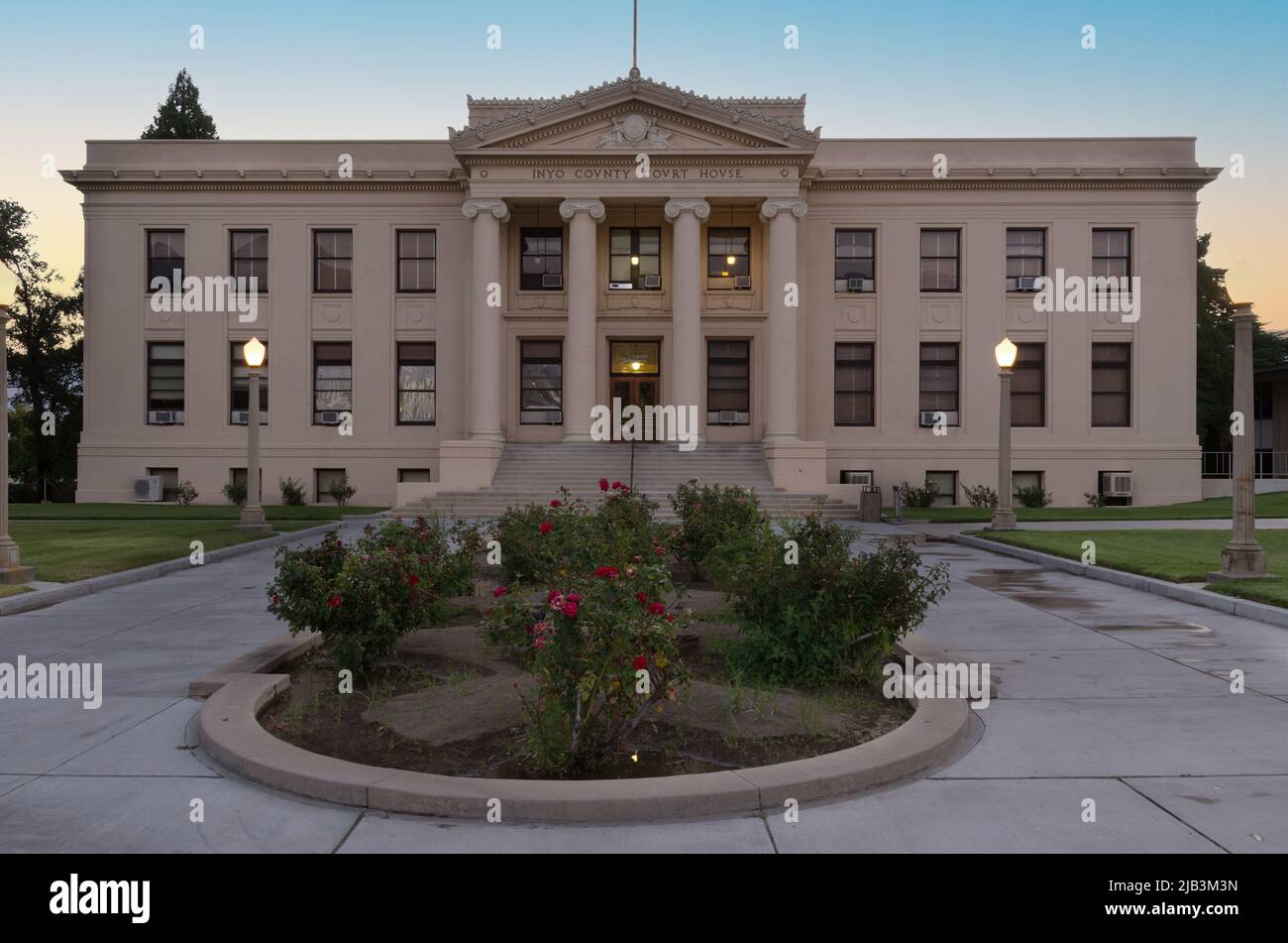 Independence, California: The Inyo County Courthouse shown on a sunny ...