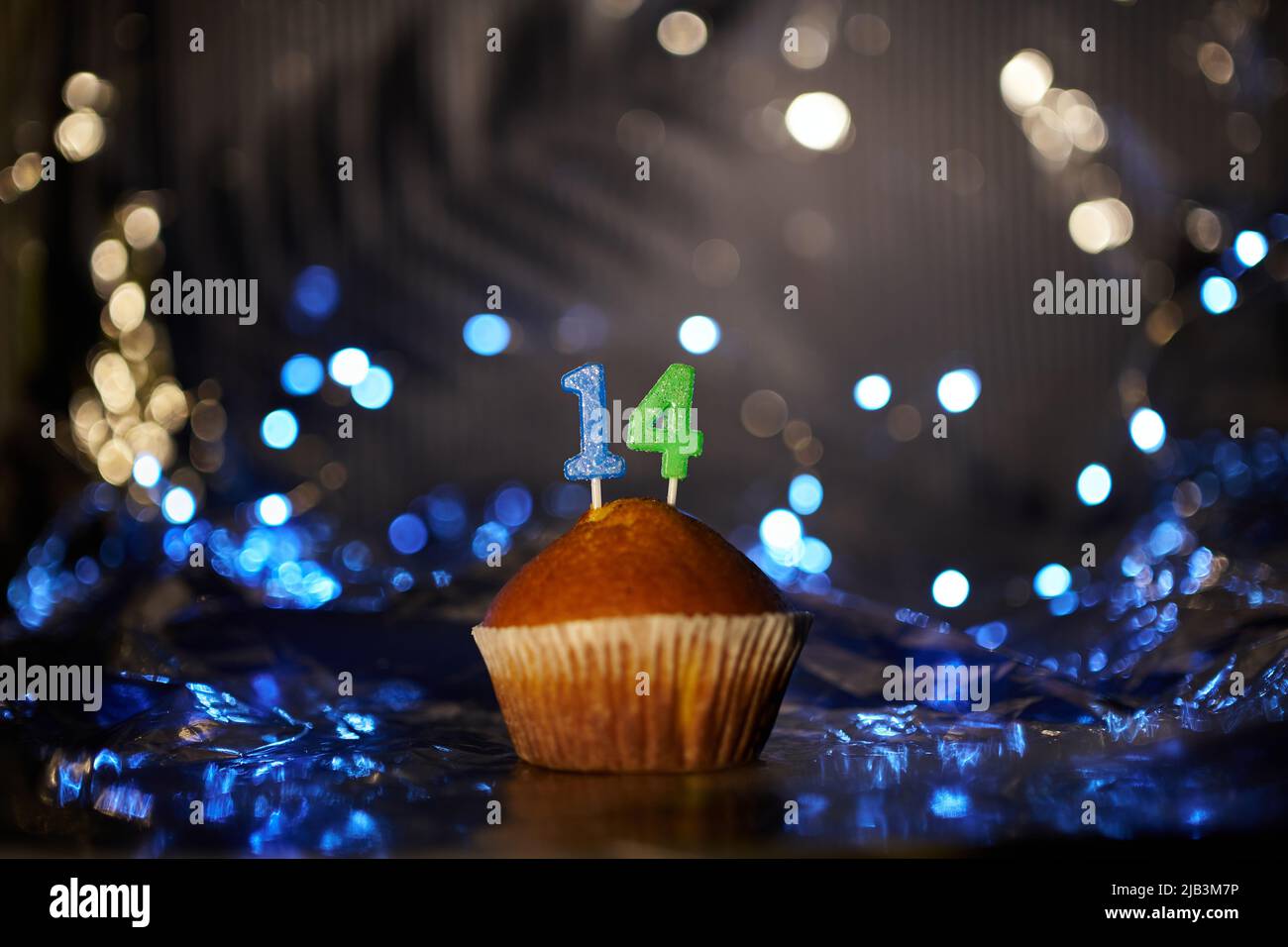 Digital gift card birthday concept. Tasty fresh homemade vanilla ...