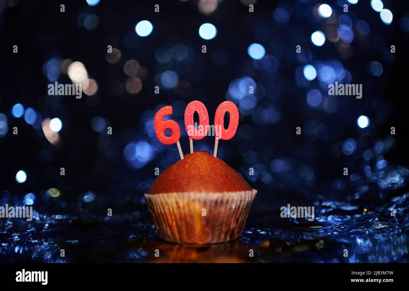 Digital gift card birthday concept. Tasty homemade vanilla anniversary ...