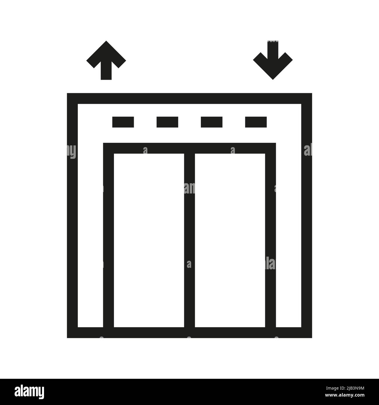elevator icon vector. white background linear stroke Stock Vector Image ...