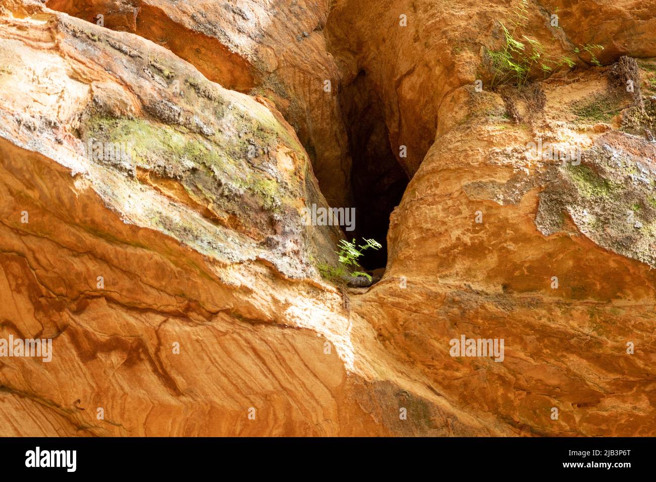 unique red sand rock. a wonderful rock structure created by Latvian ...