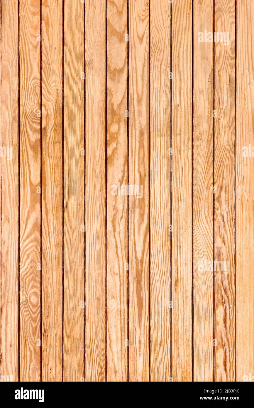 decorative panel of vertical pine planks Stock Photo - Alamy