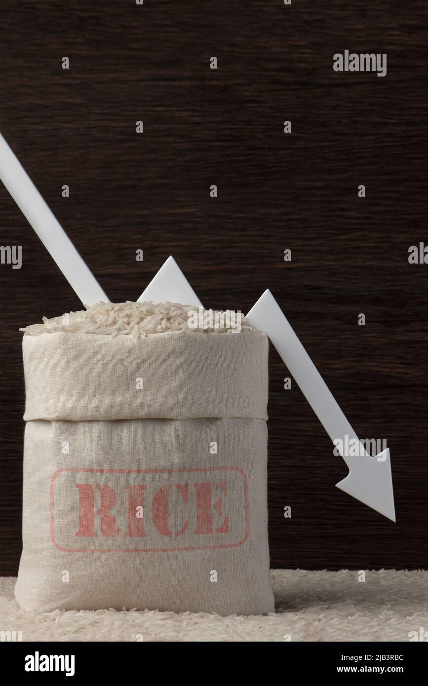 Rice harvest. Poor agricultural crops, food shortages, world hunger. A ...