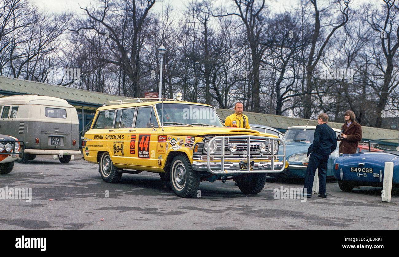 Brian Chuchua's Jeep London World Cup Rally 1970 Stock Photo - Alamy