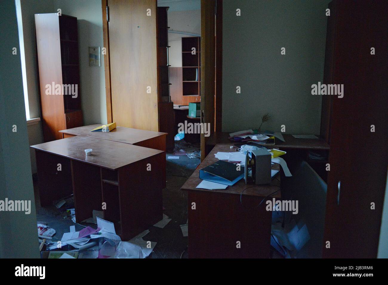 Non Exclusive: KHARKIV, UKRAINE - JUNE 1, 2022 - A room is pictured ...