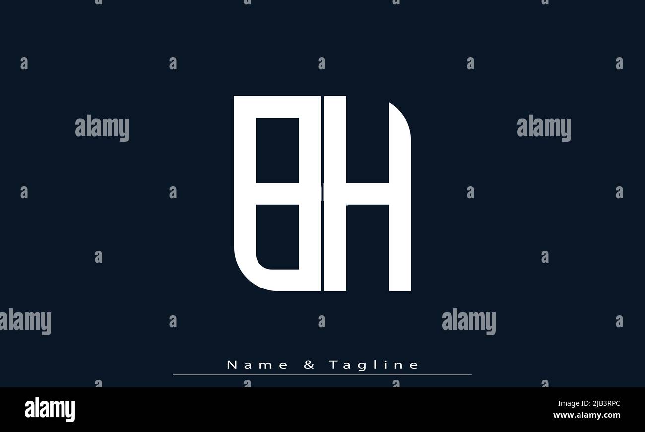 Alphabet letters Initials Monogram logo BH, HB Stock Vector Image & Art ...
