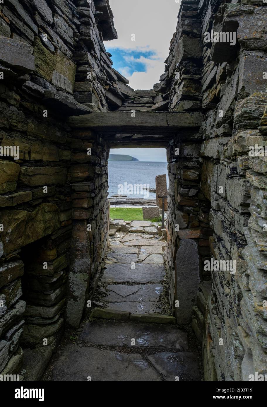 Midhowe Broch Iron Age settlement, Island of Rousay, Orkney Islands ...