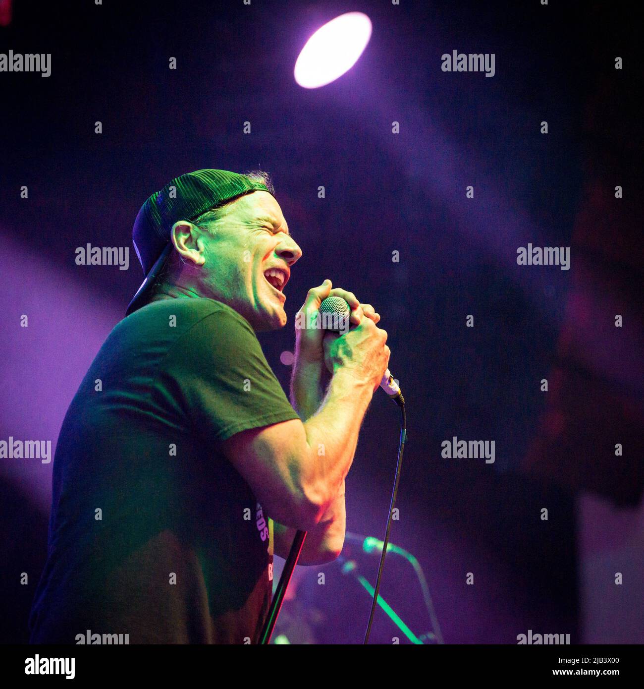 Whitfield Crane on lead vocals Stock Photo - Alamy