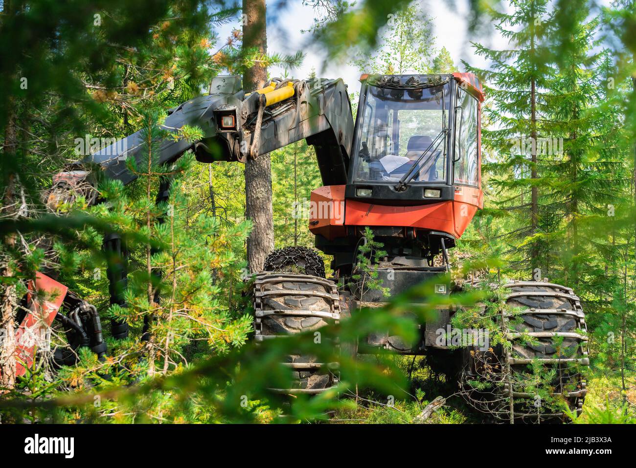 Log harvesting machine hi-res stock photography and images - Alamy