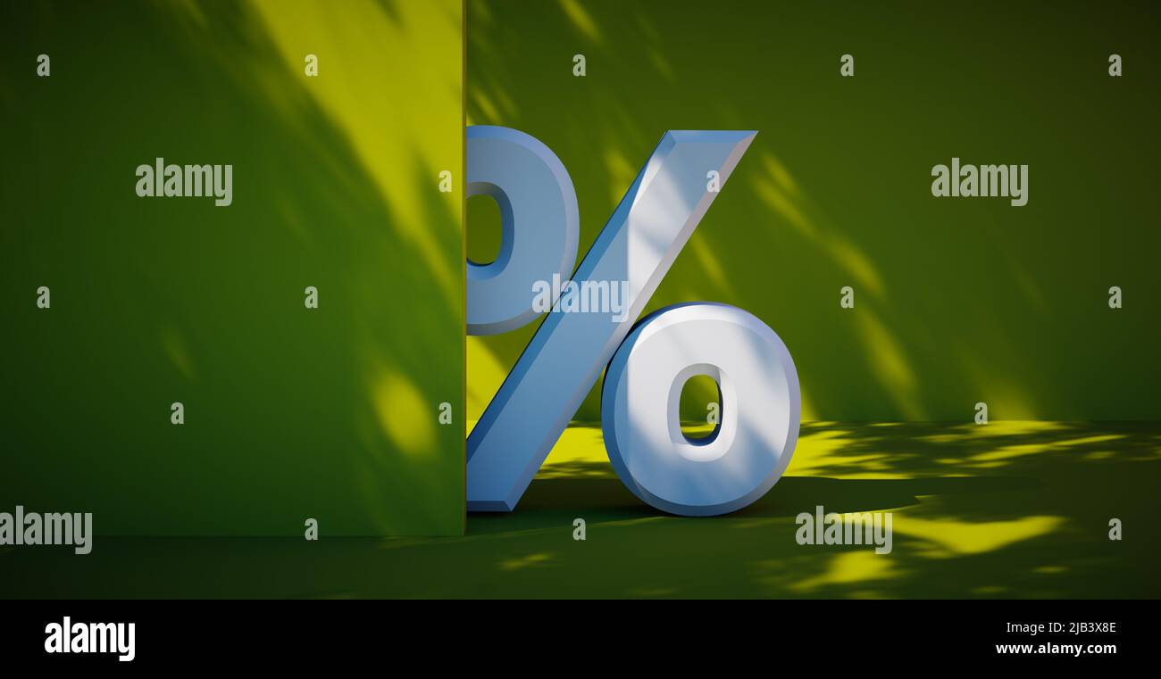 3D rendering of a percent symbol Stock Photo - Alamy