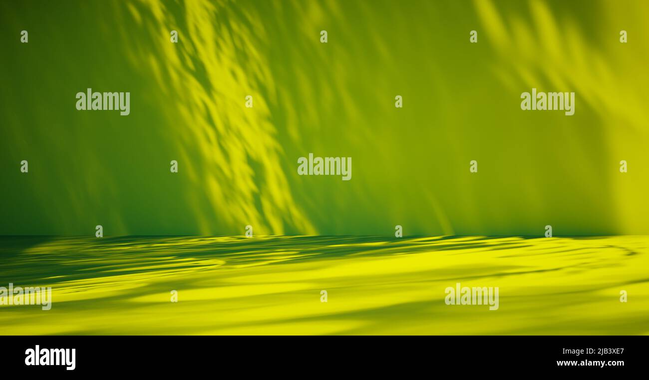 Blank colorful wall background and hard falling shadow. 3D rendering ...