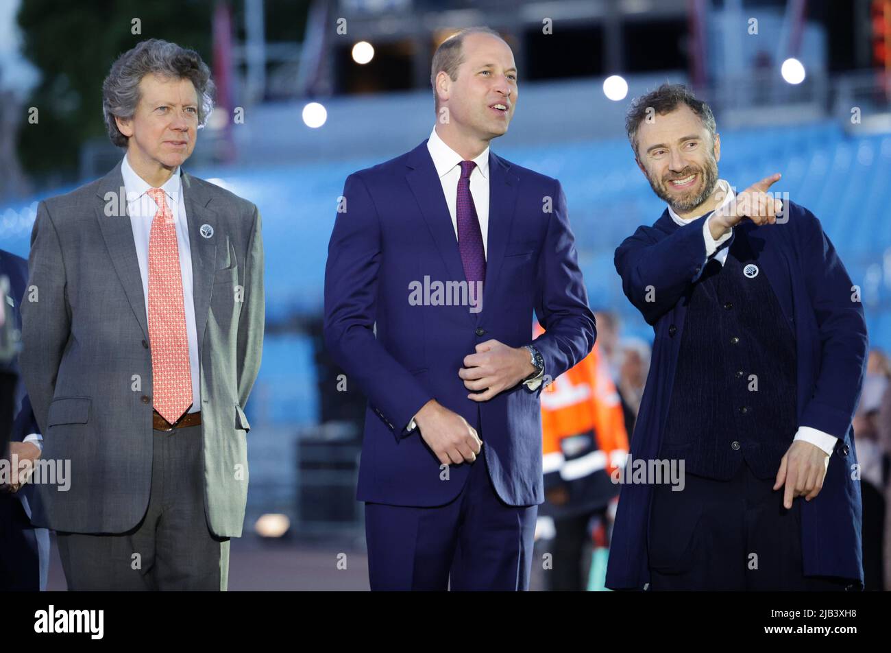 The Duke of Cambridge with Sir Nicholas Bacon and and Designer Thomas ...