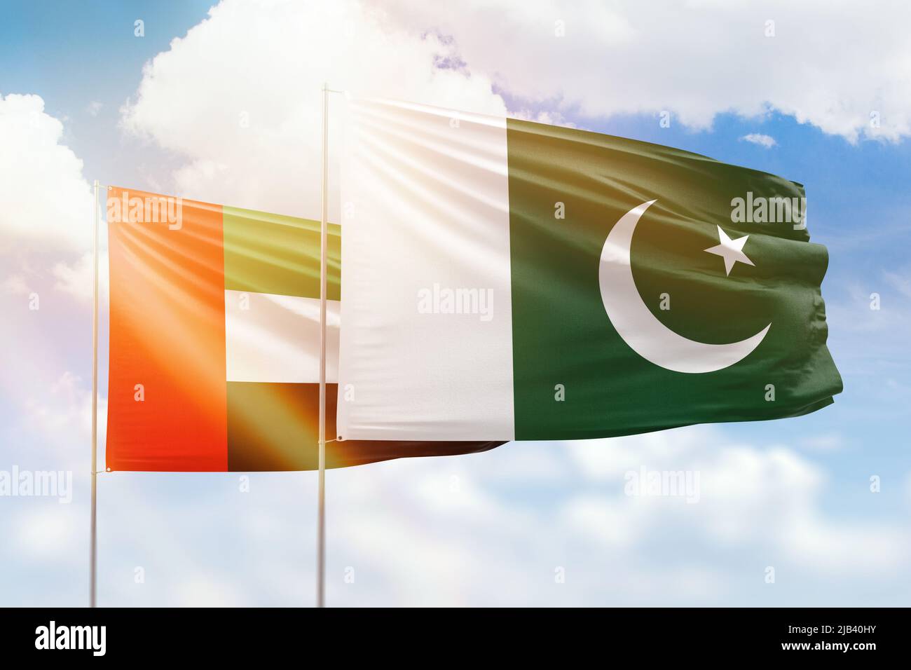 Pakistan flag uae flag hi-res stock photography and images - Alamy