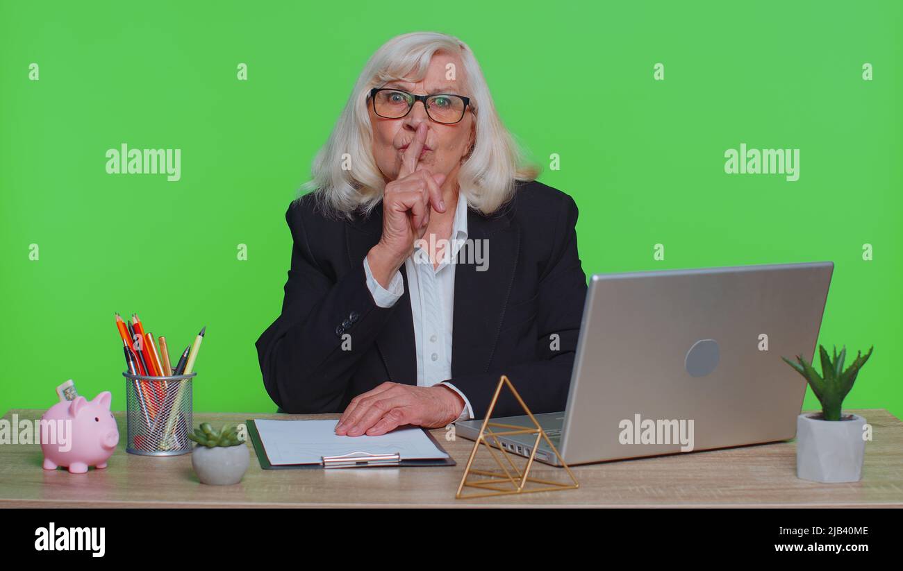 Woman suit sign language hi-res stock photography and images - Alamy