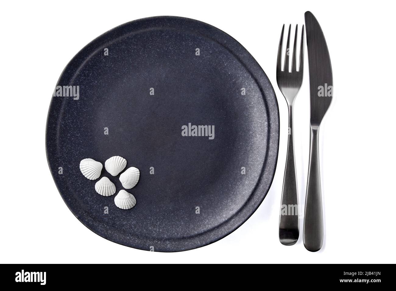 Cutlery on dark rustic Cut Out Stock Images & Pictures - Alamy