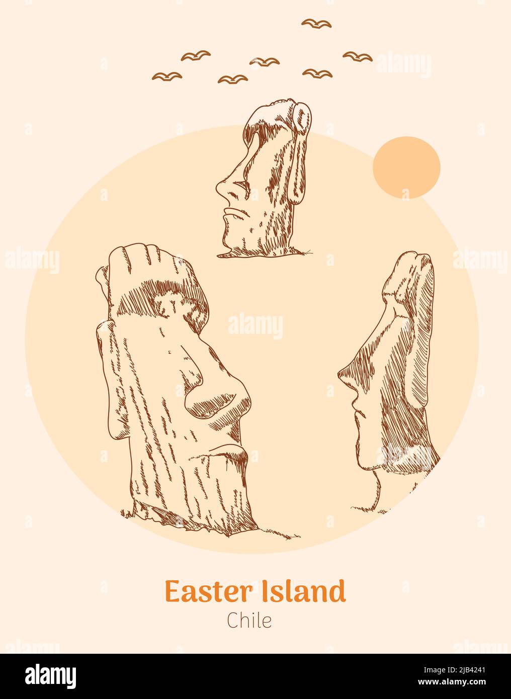 Moai sculpture Stock Vector Images - Alamy