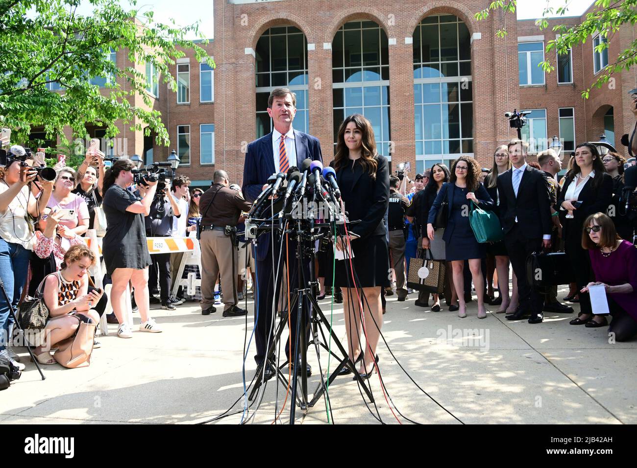 Johnny Depp lawyers Benjamin G. Chew, left, and Camille Vasquez, right ...