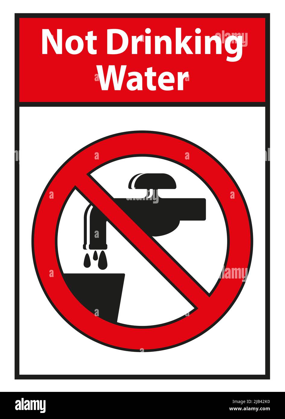 Not Drinking Water Symbol sign isolated on white background Stock ...