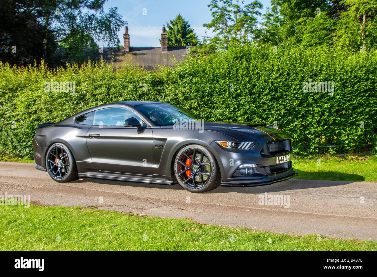 2016 grey Ford Mustang arriving in Worden Park Motor Village for the ...