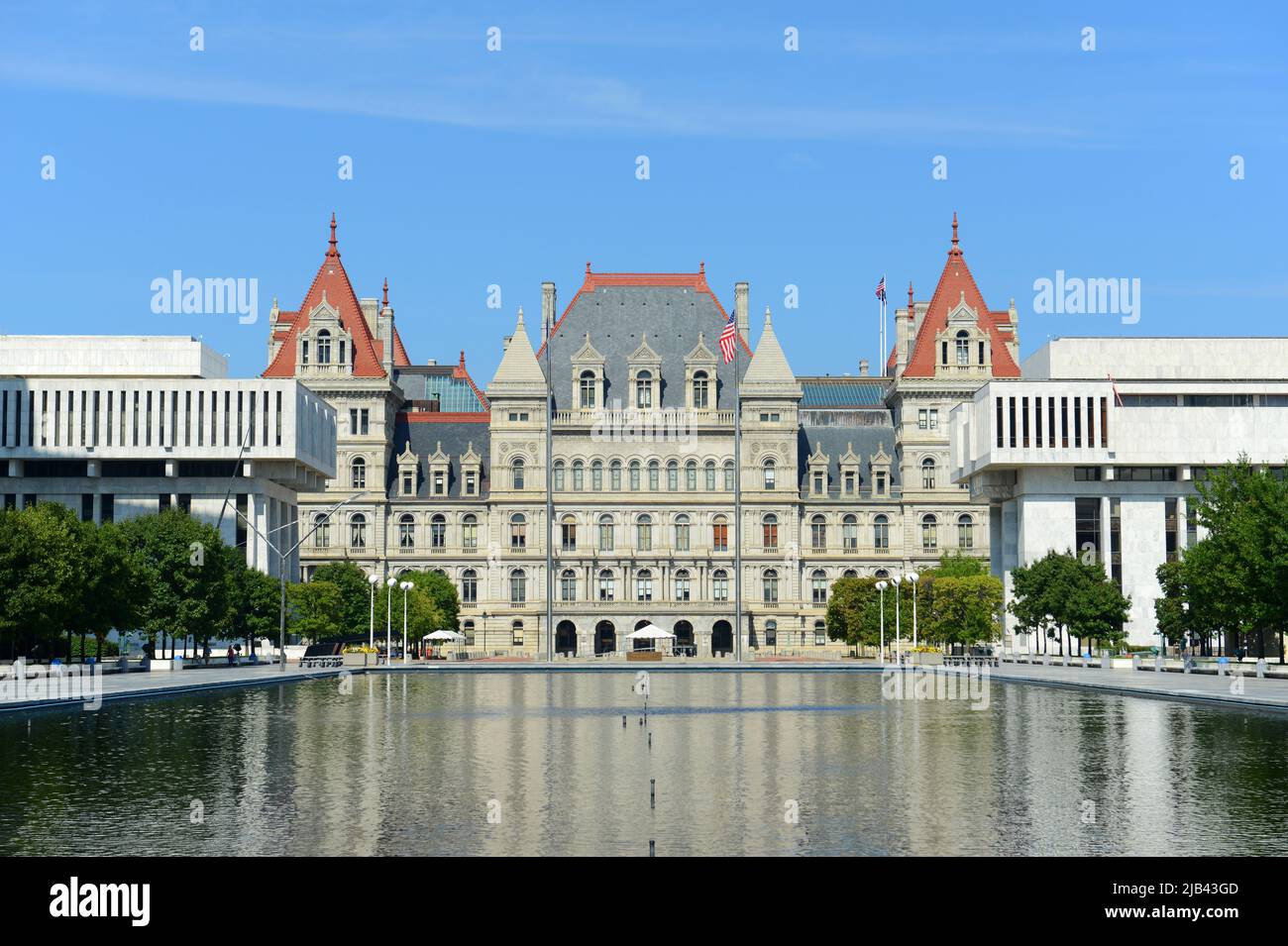 New York State Capitol building in downtown Albany, New York NY, USA ...