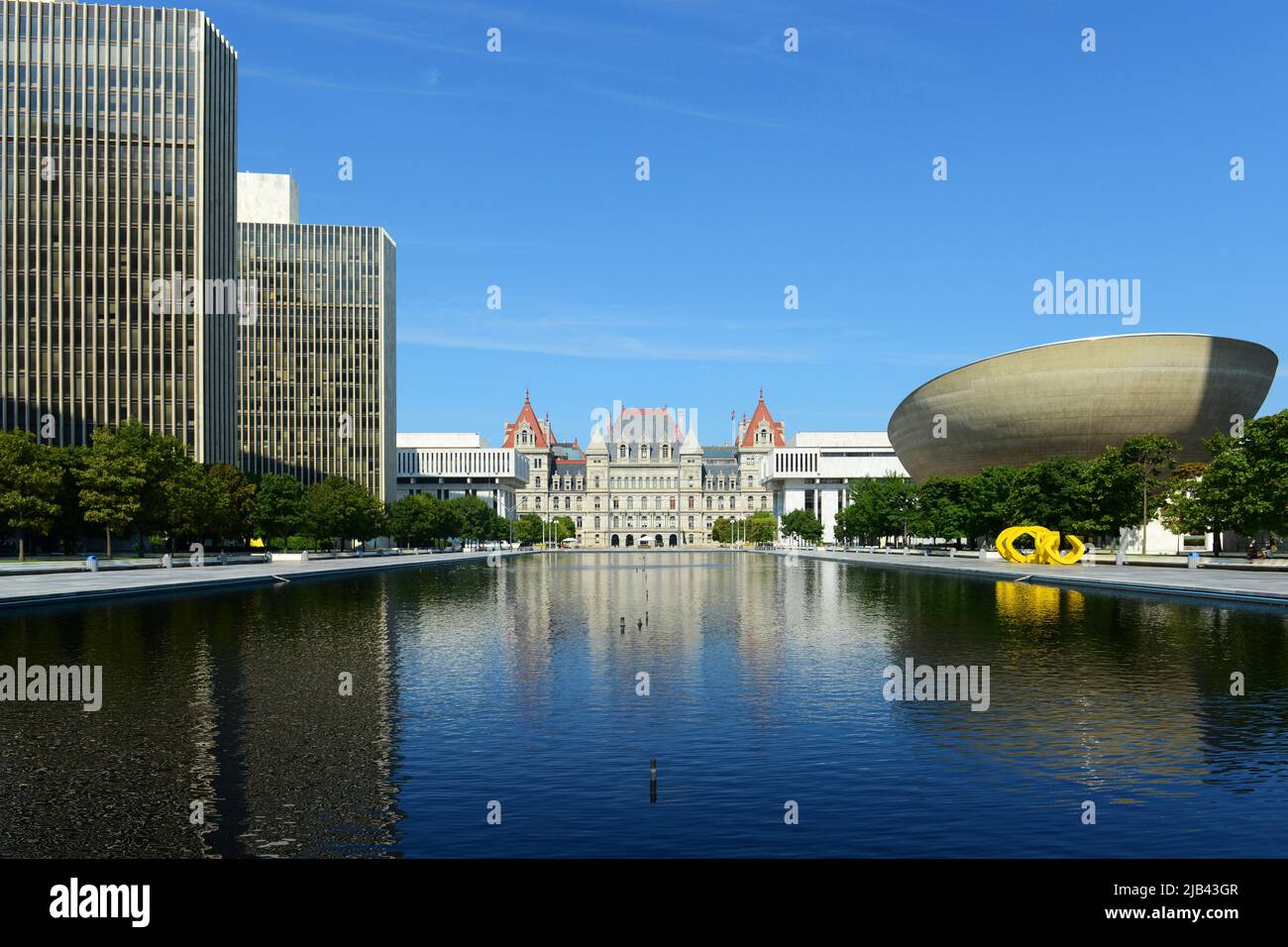 New York State Capitol building in downtown Albany, New York NY, USA ...
