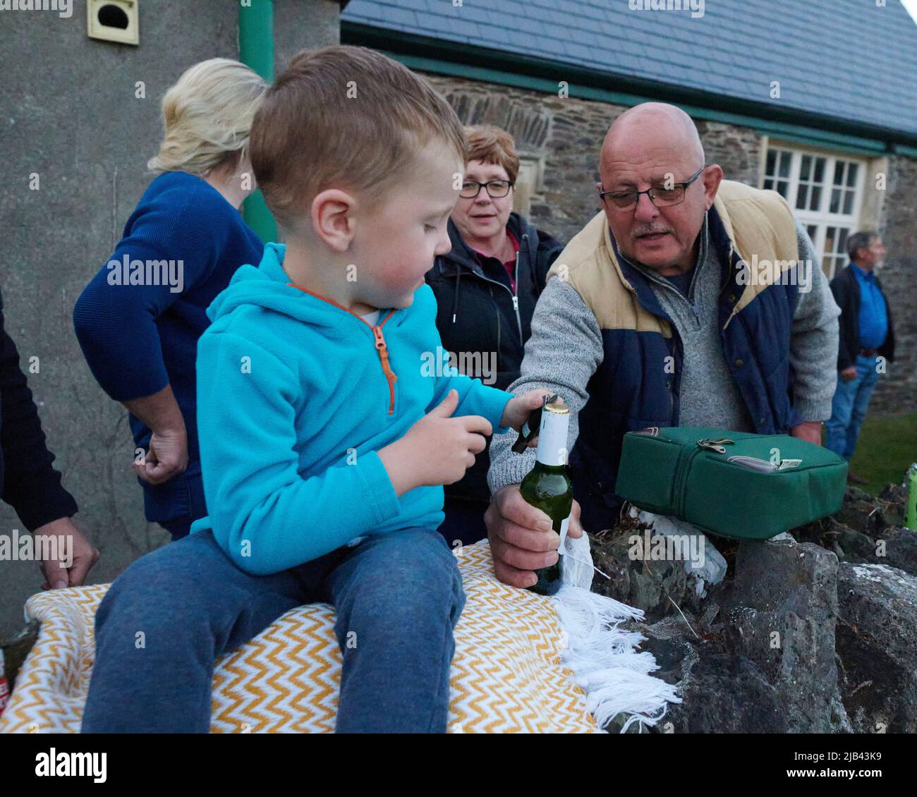 Bickington, Devon, UK. 2nd June 2022. Families and friends gather as ...