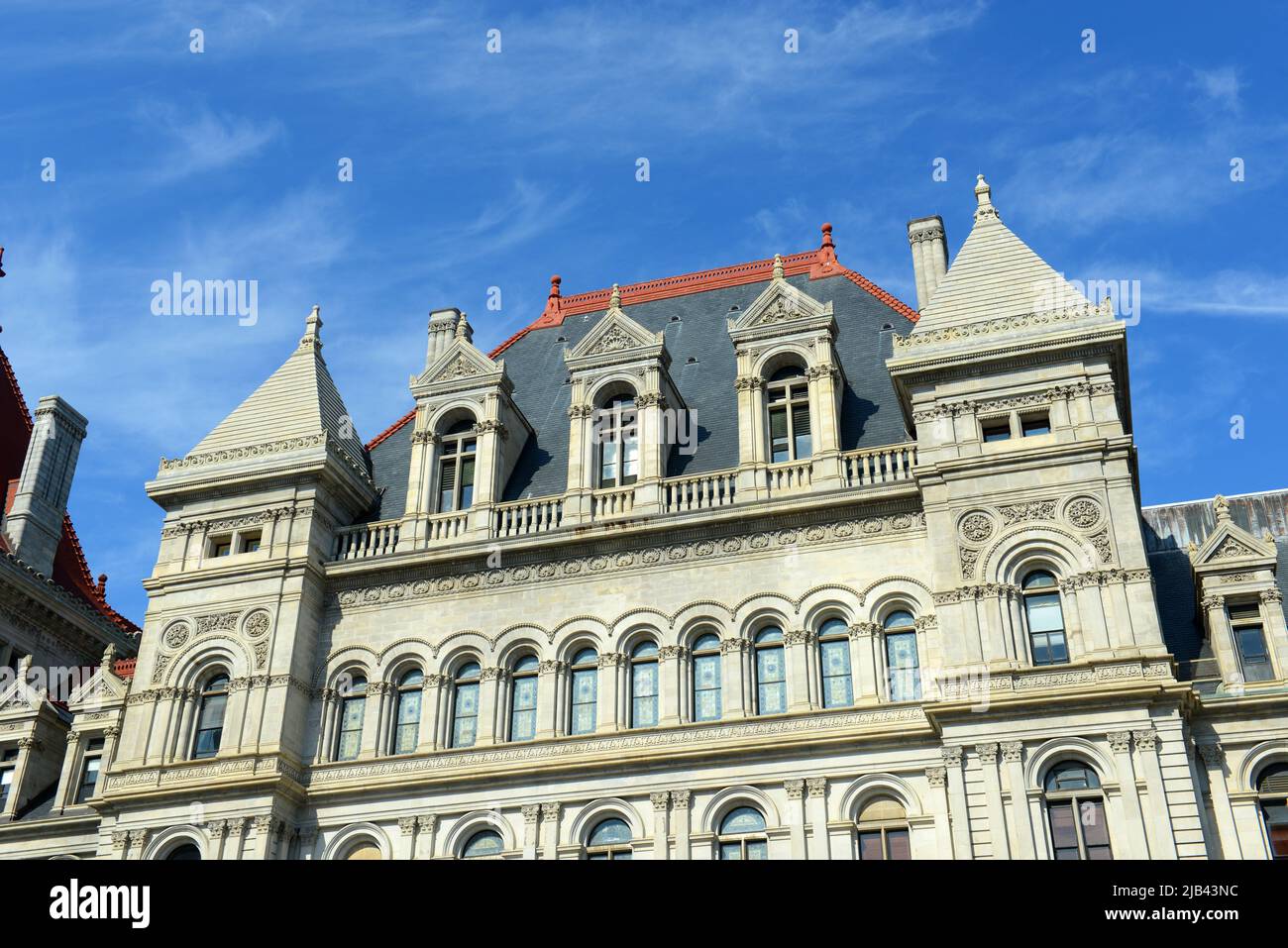 New York State Capitol building in downtown Albany, New York NY, USA ...