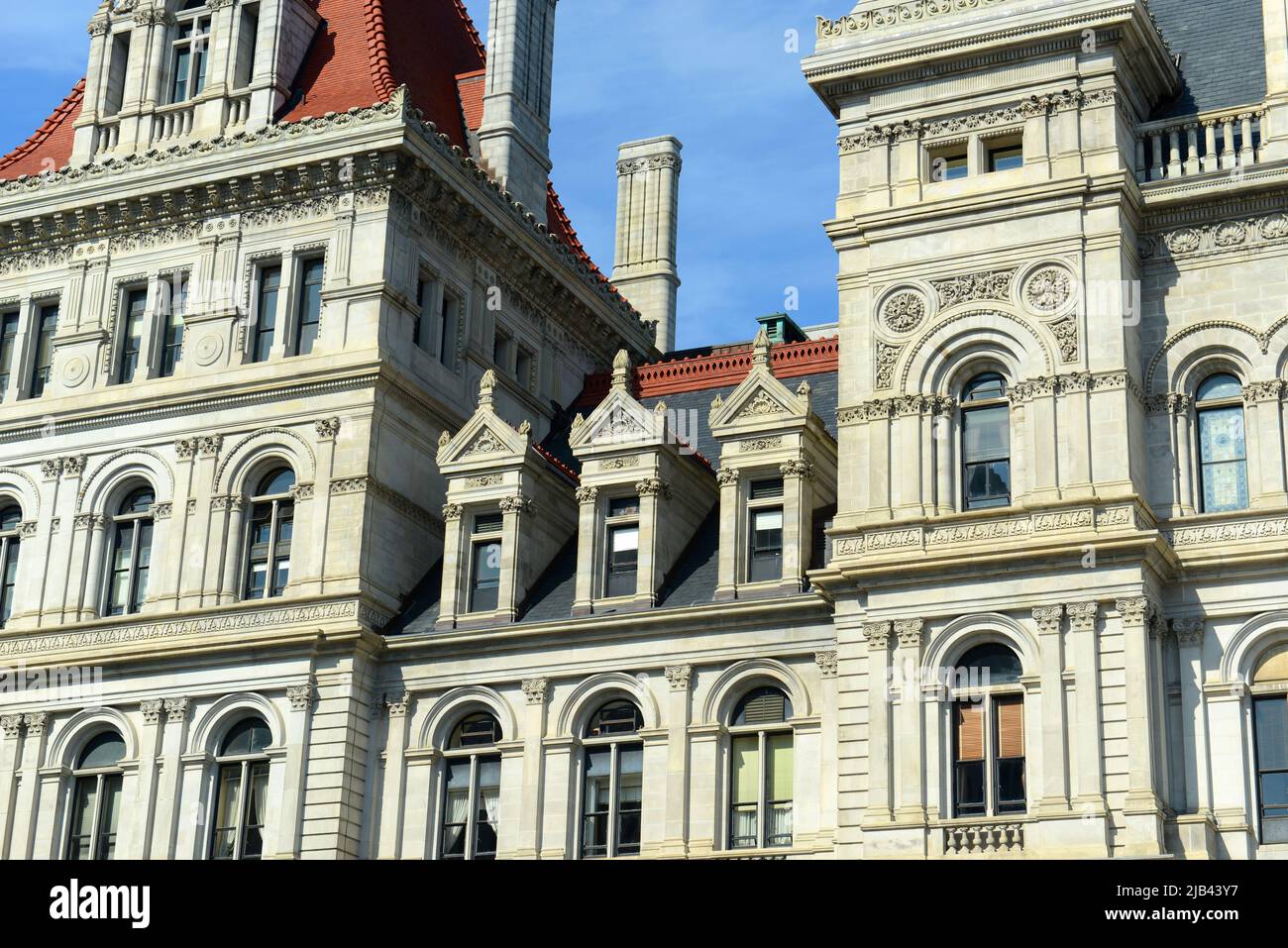 New York State Capitol building in downtown Albany, New York NY, USA ...