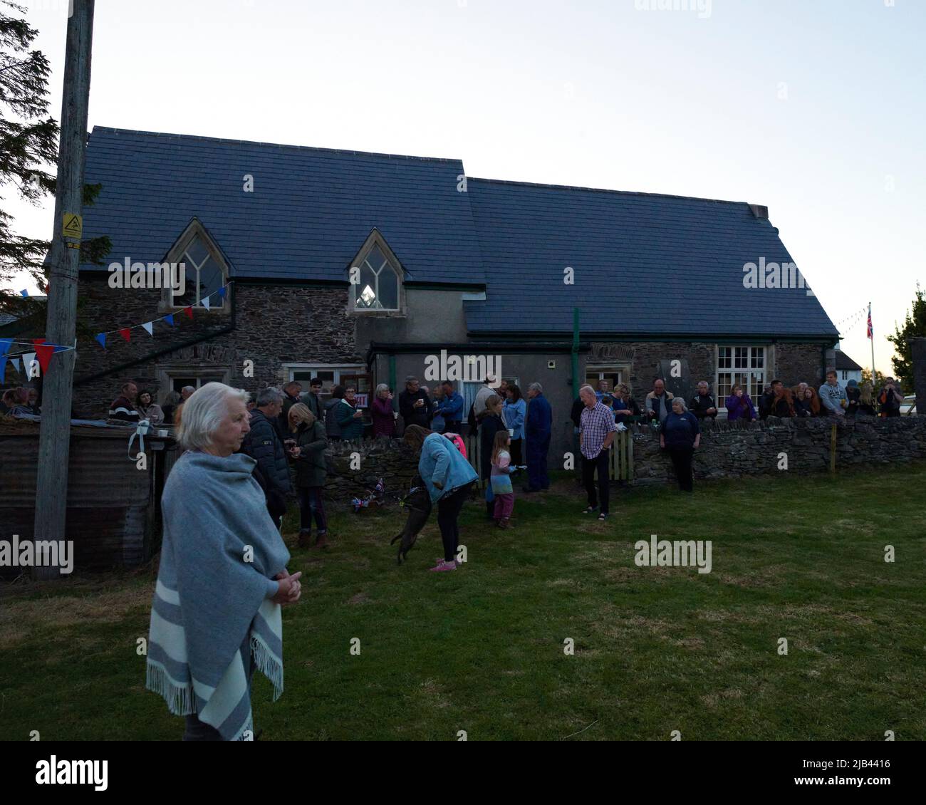 Bickington, Devon, UK. 2nd June 2022. Families and friends gather as ...