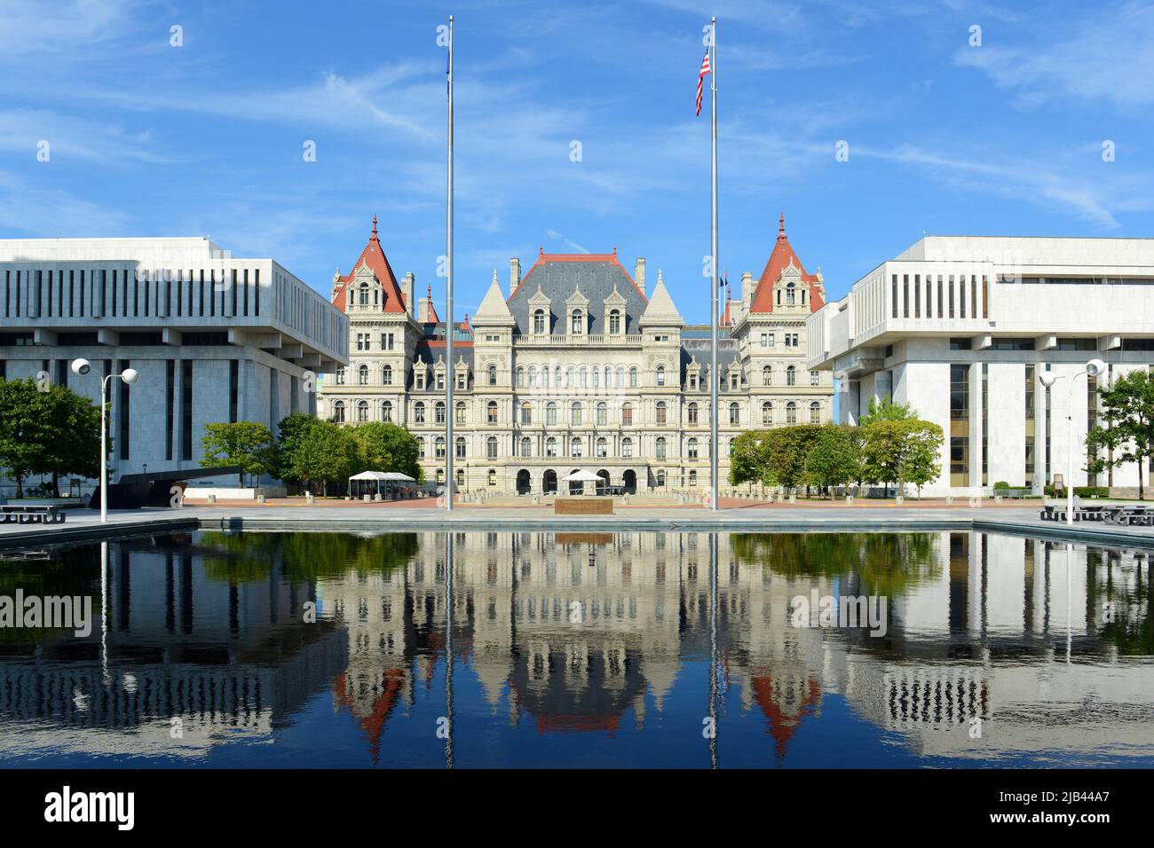 New York State Capitol building in downtown Albany, New York NY, USA ...