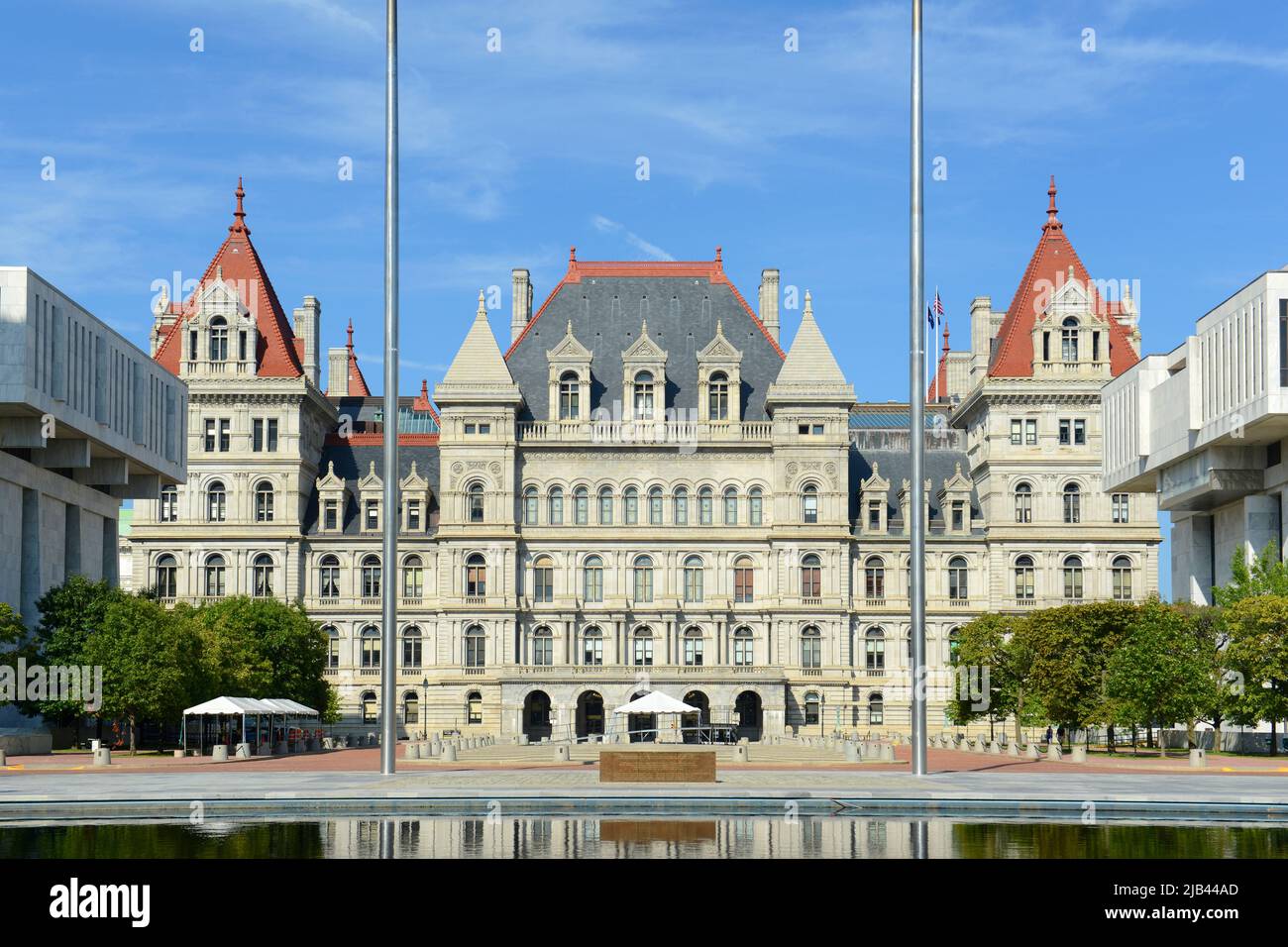 New York State Capitol building in downtown Albany, New York NY, USA ...