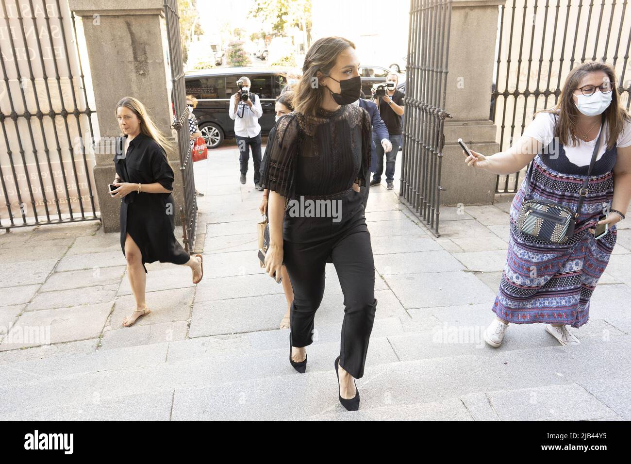 Arrivals for a funeral mass in memory of Carlos Falco, Marquis Of ...