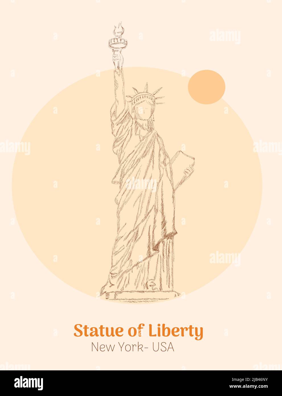 Symbols statue liberty Stock Vector Images - Alamy