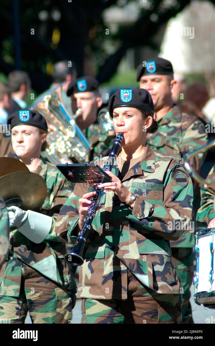 Army band with intruments Stock Photo - Alamy