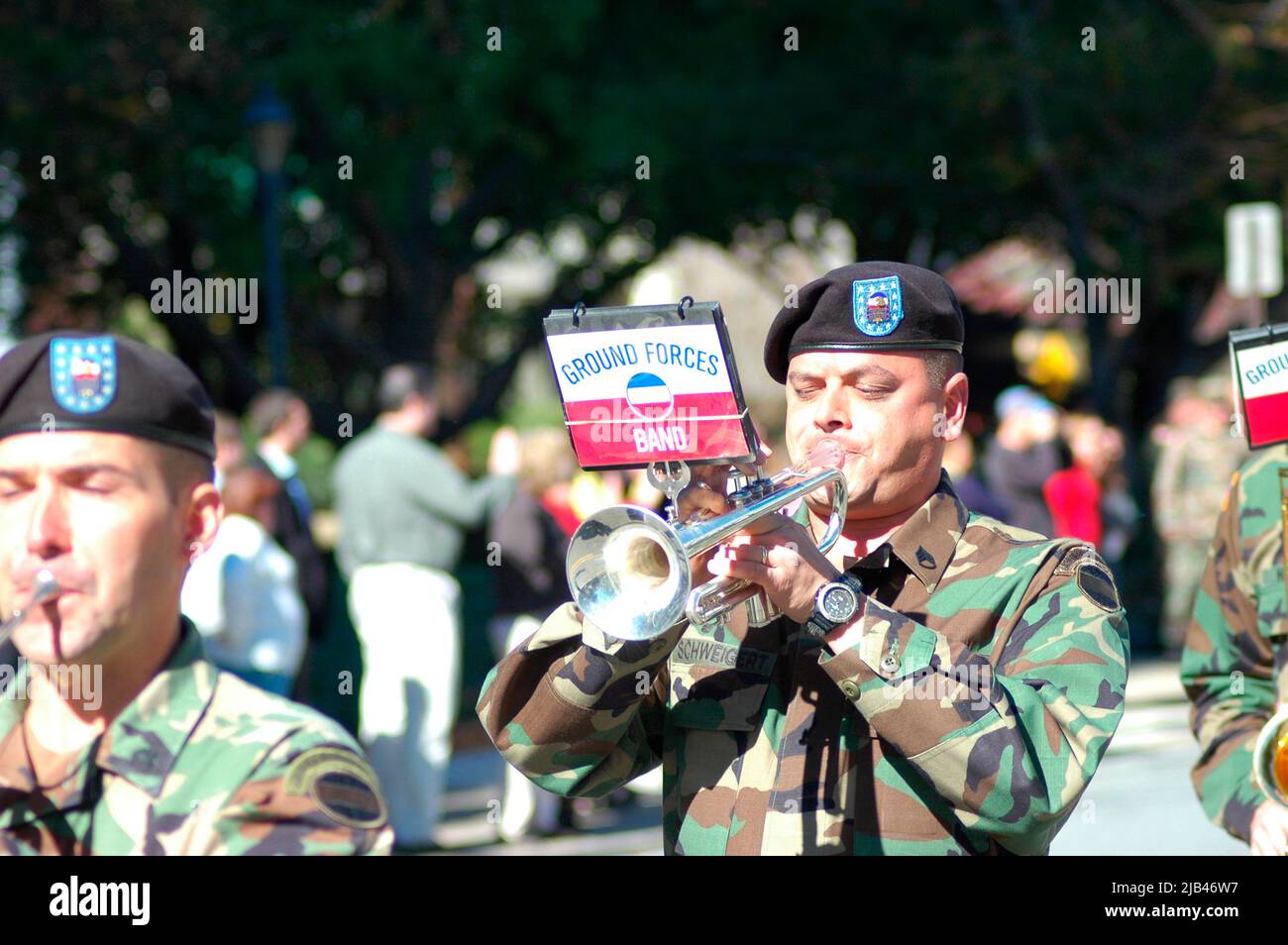 Army band with intruments Stock Photo - Alamy