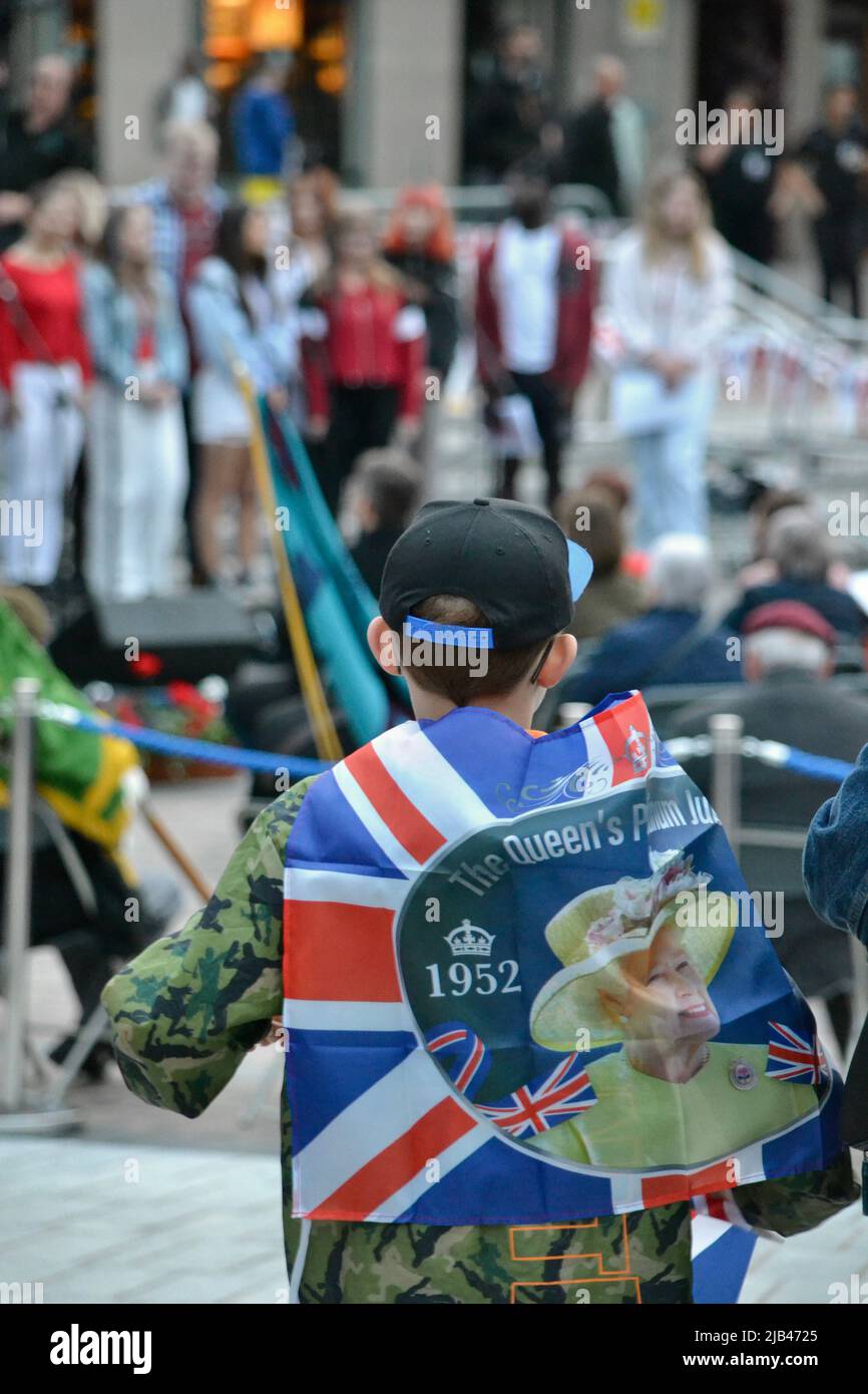 Stockton-on-Tees, UK. 02 Jun 2022. A commemorative Beacon was lit in ...