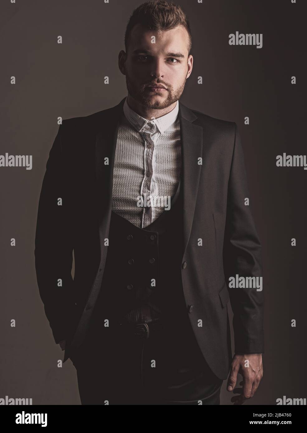 Tuxedo Man Modern Man Suit Fashion Man In Classic Suit Shirt