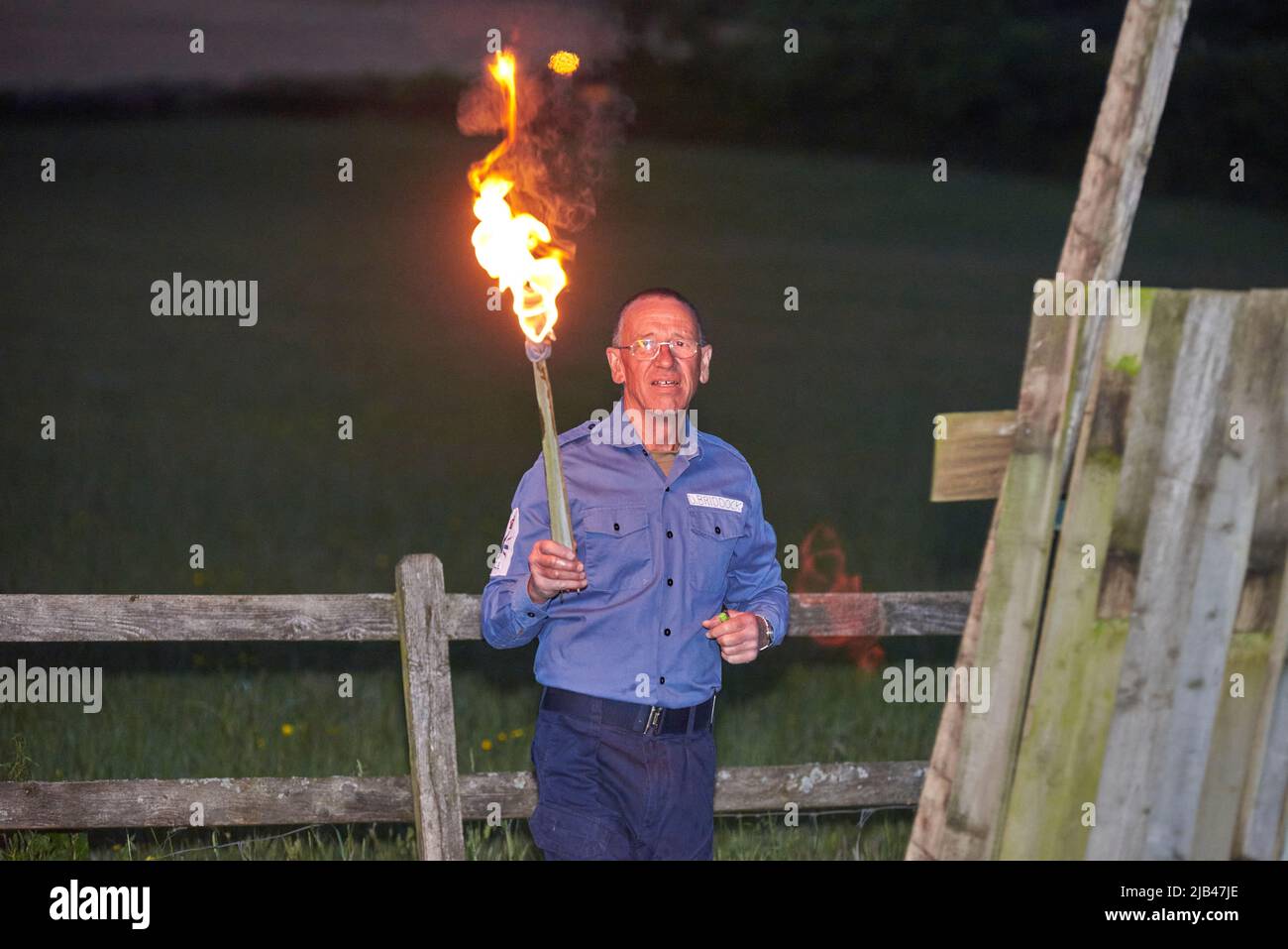 Bickington, Devon, UK. 2nd June 2022. David Briddock, (Royal Navy, Retired) Chairman of the ...
