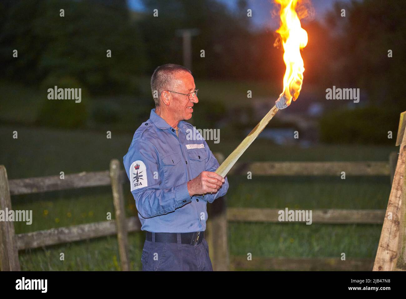 Bickington, Devon, UK. 2nd June 2022. David Briddock, (Royal Navy, Retired) Chairman of the ...